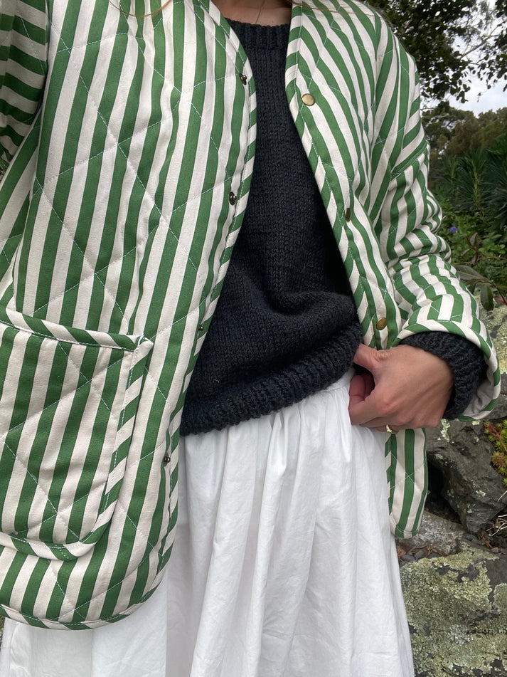 Womens Stripe Wool Quilt Jacket – Tiny Dancer Wellington